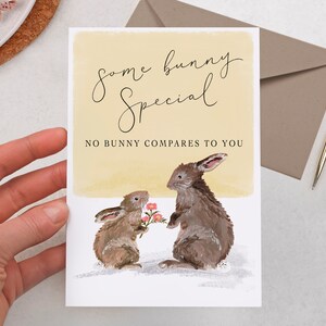 Anniversary Bunny Rabbit Card, Some Bunny Special Card, Woodland Animal ...