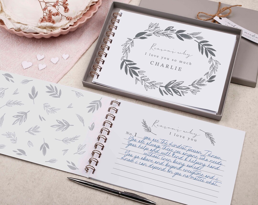 Personalised Reason's Why I Love You Book - Valentine's Day Gift or ...