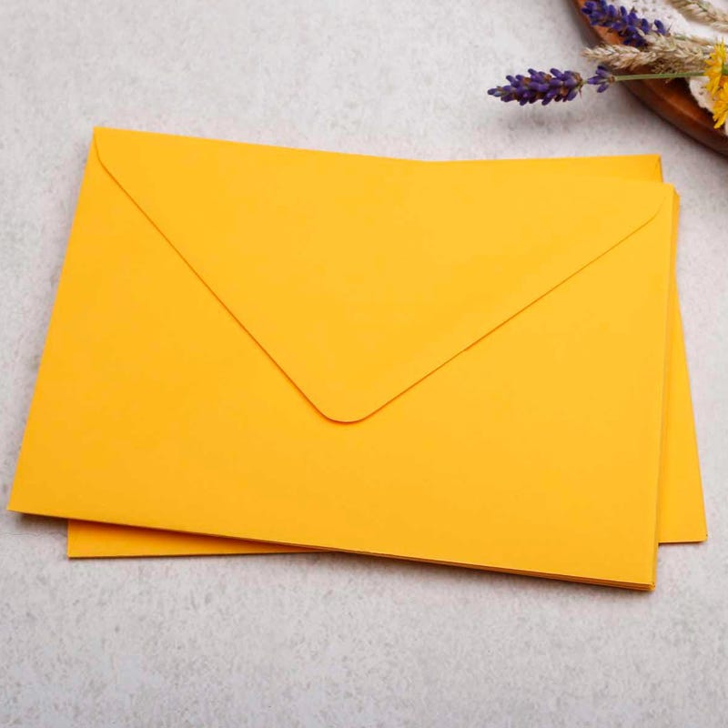 Yellow Envelopes - Etsy UK