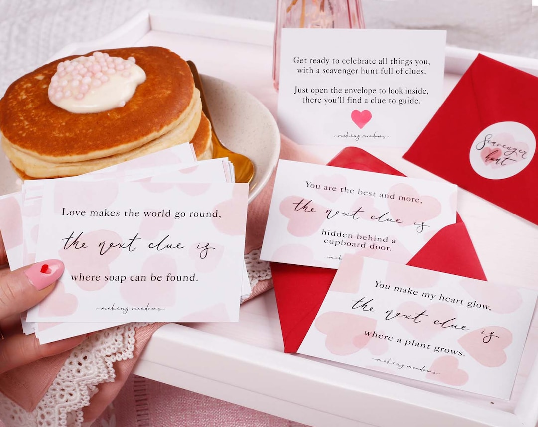 I Love You Scavenger Hunt Clue Kit | Fun Treasure Hunt Hiding Game for ...