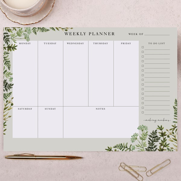 Botanical Planner - Etsy