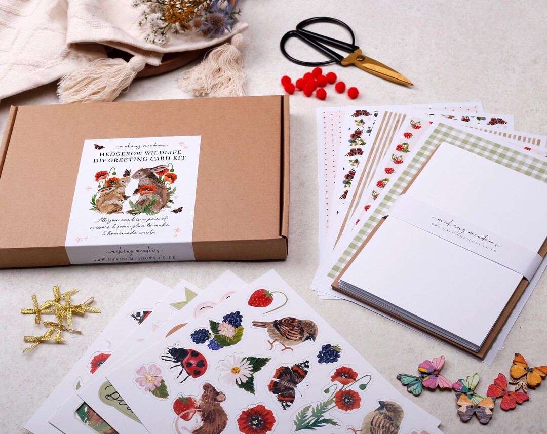 DIY Make Your Own Greeting Card Kit | Hedgerow Crafting Kit Box for ...