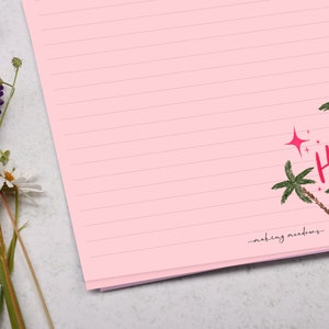 A4 Pink Barbie Letter Writing Paper Sheets | Hi Barbie Design With ...