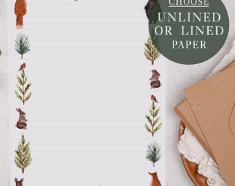 Fox A5 Writing Paper, 10 Sheets With or Without Envelopes, Lined ...