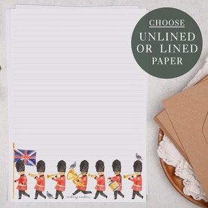 A4 Letter Writing Paper With London Marching Band - Lined or Unlined ...