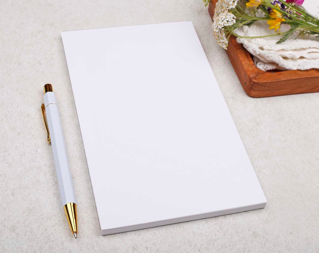 Plain Notepad With Tear off Pages | Hard Backed Notebook With Unlined ...