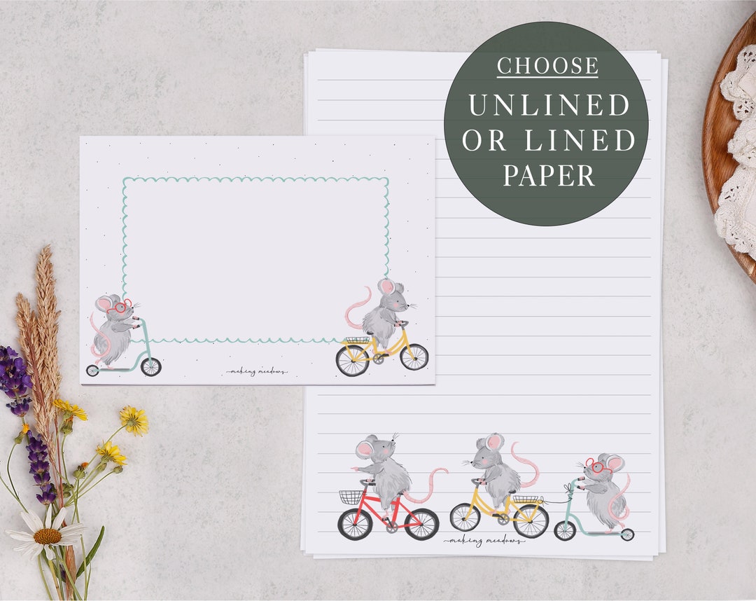 A5 Children's Letter Writing Paper With Envelopes | Blue Mice Writing ...