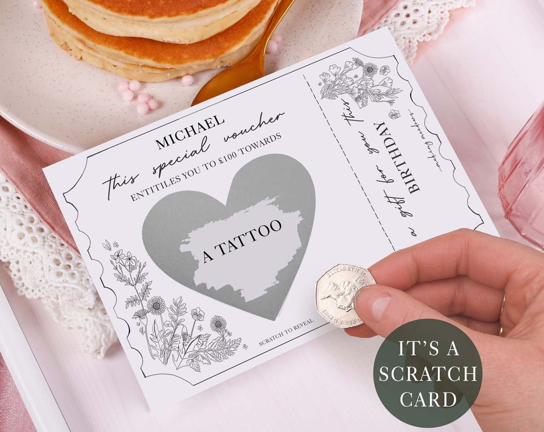 Personalised Birthday Gift Reveal Scratch Card | Customised Surprise ...