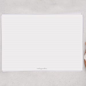 A4 Blank Landscape Letter Writing Paper Continuation Pages - Lined or ...