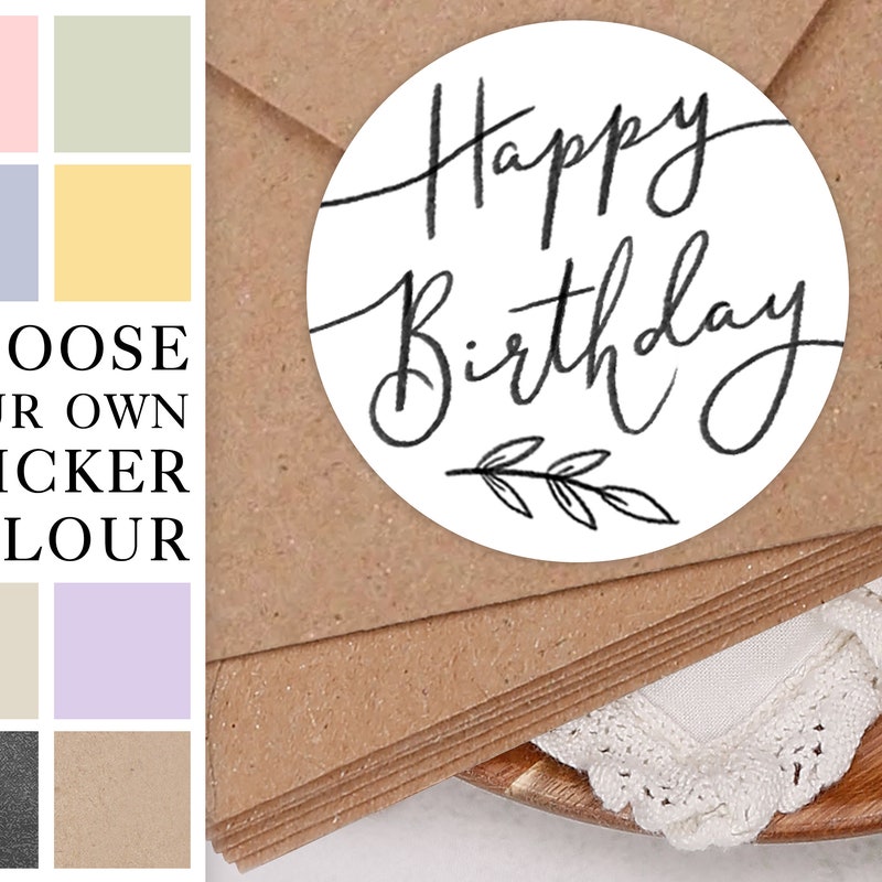 Happy Birthday Sticker - Etsy