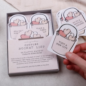 Couples Bucket List Gift Box, Date Night Ideas, Couples Activities ...