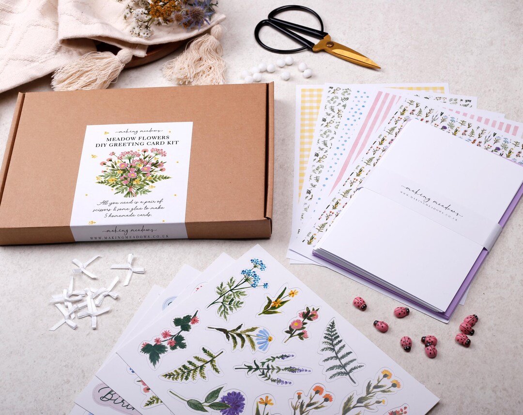 DIY Make Your Own Greeting Card Kit | Flower Crafting Kit Box for ...