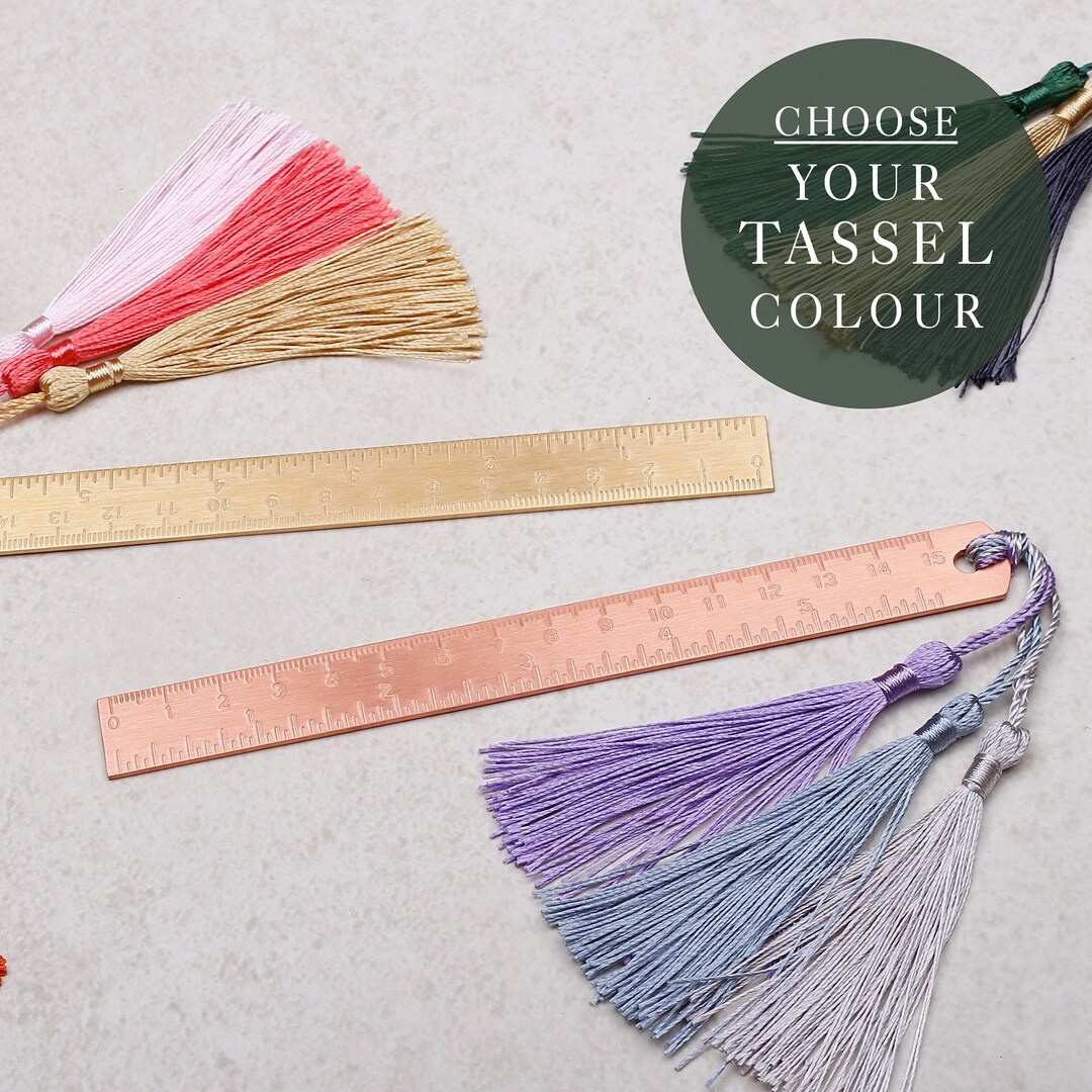 Metal Ruler With Tassels | Modern Gold Metal Ruler | Stylish Small ...