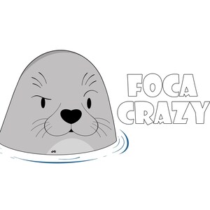 Foca Crazy Png and Jpg Funny Seal Animal Download Design - Etsy