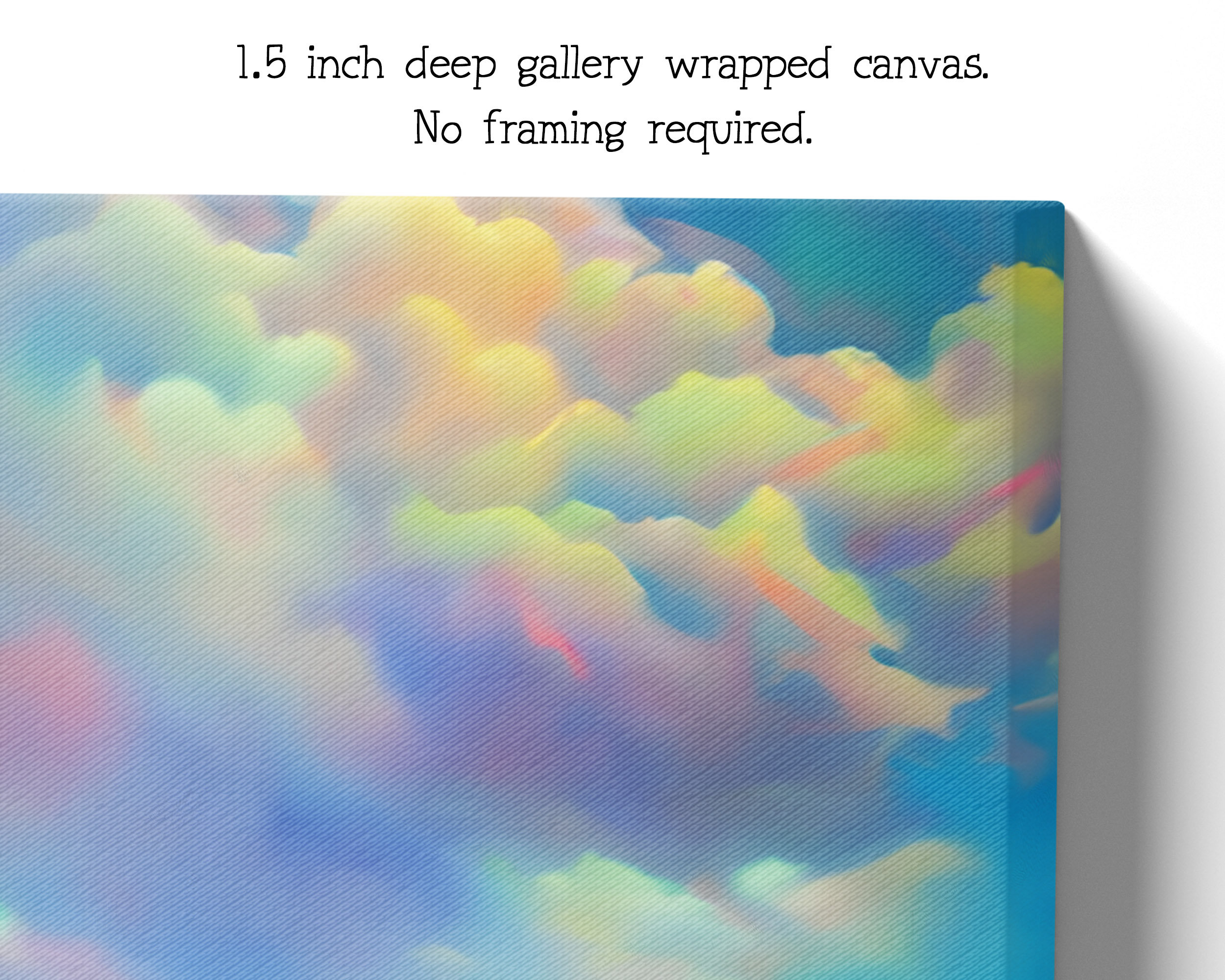 Sky Painting With Clouds, Light Blue Wall Art, Large Landscape Wall Art ...
