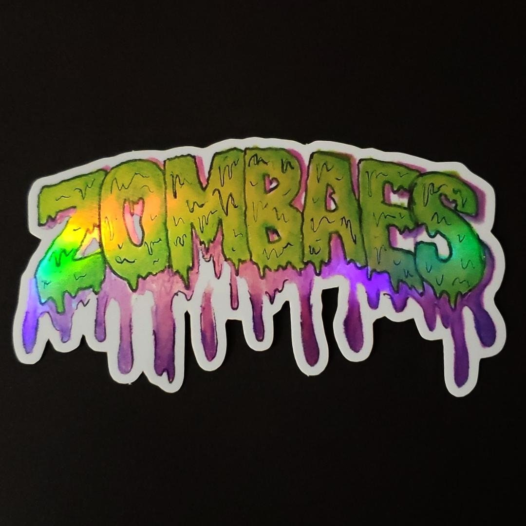 Zombae Zombie Holographic Sticker - Etsy