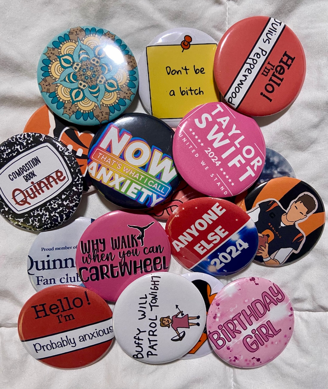 Custom Made, Personalized, Pin-back, Button, Badge, Pin - Etsy