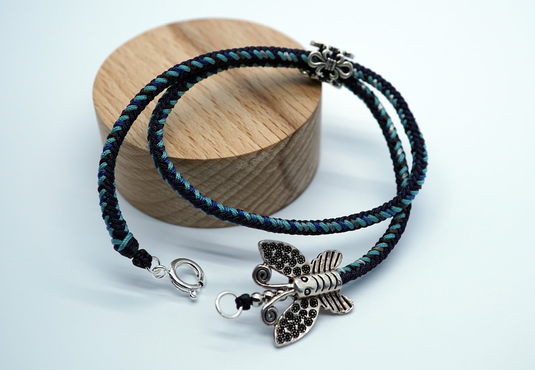 Braided Multi Color Cord Bracelet 2 Strands Bracelet With 925 - Etsy