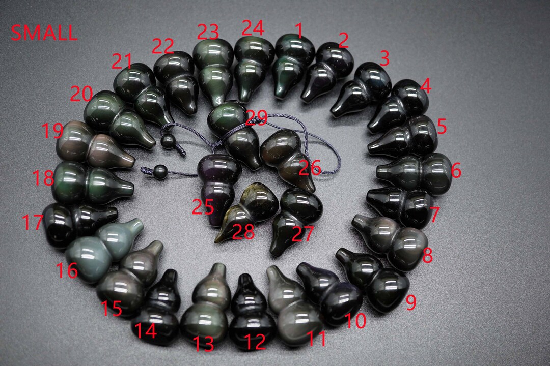 Obsidian Carved Gourd, Gourd Key Chain, Good Luck for Her for Him, Bag ...