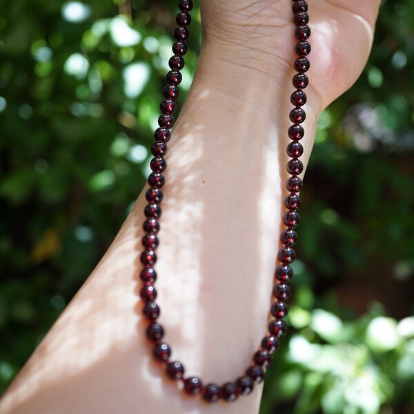 Garnet Necklace - Etsy