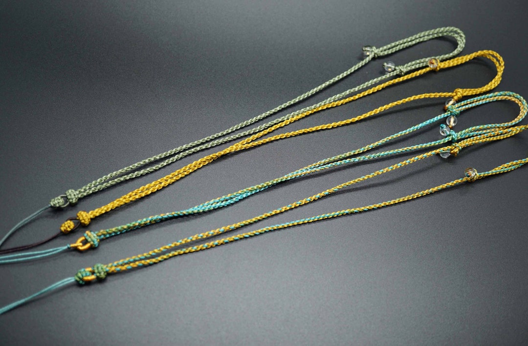 2.2mm Braided Necklace, Rope Braid Necklace, 4 Strand Round Cord ...