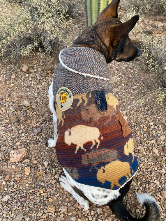 Vintage Pendleton Blanket Dog Jacket Upcycled Dog Coat Wool | Etsy