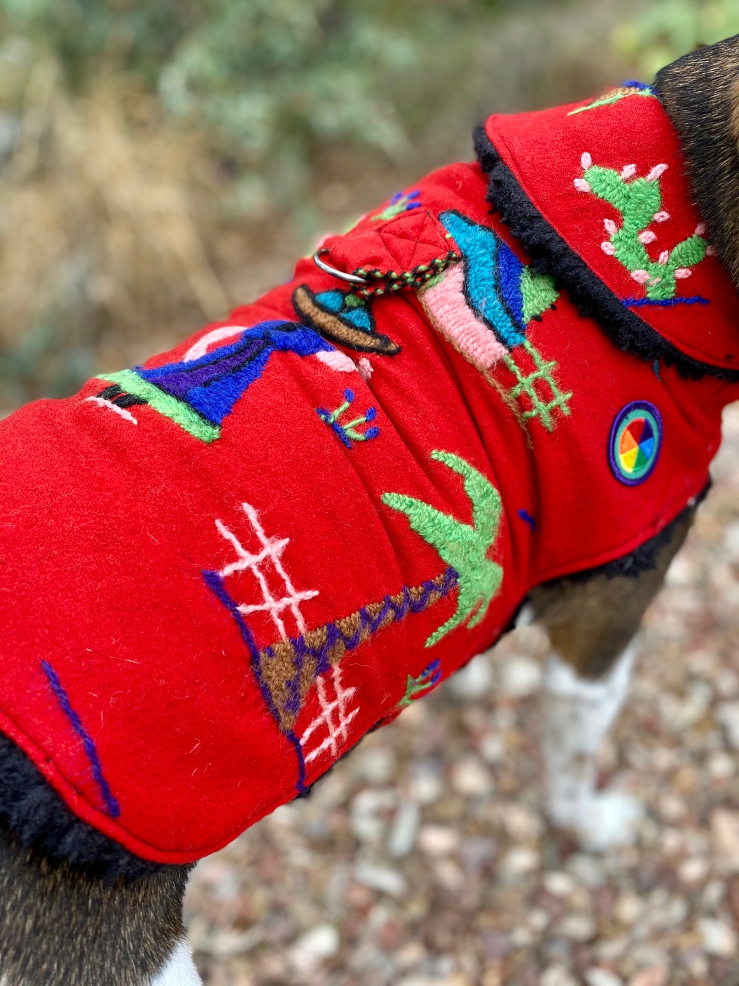Mexican Tourist Dog Jacket, Wool Dog Jacket, Southwest Dog Jacket ...