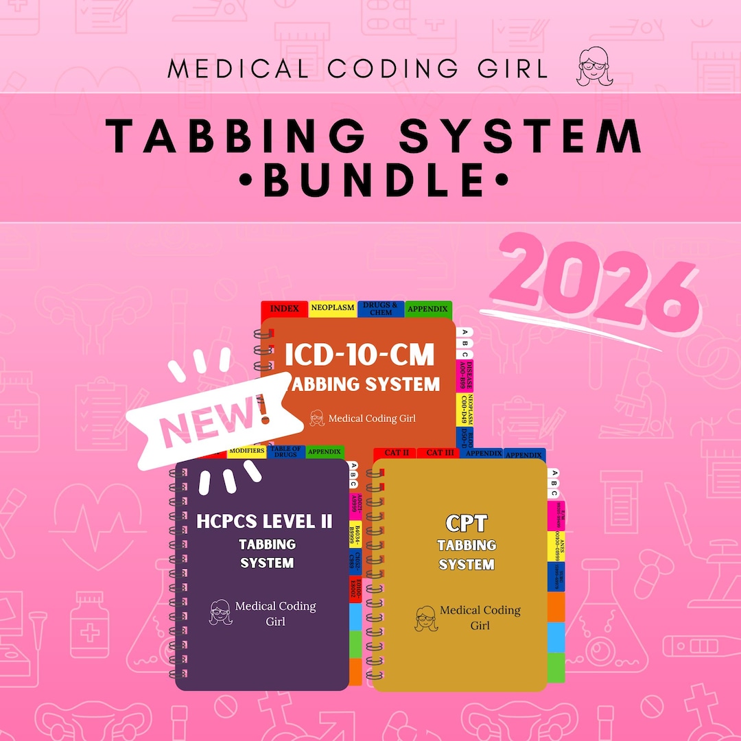 2026 - Tabbing System BUNDLE | Medical Coding Tabs | Book NOT Included - Etsy