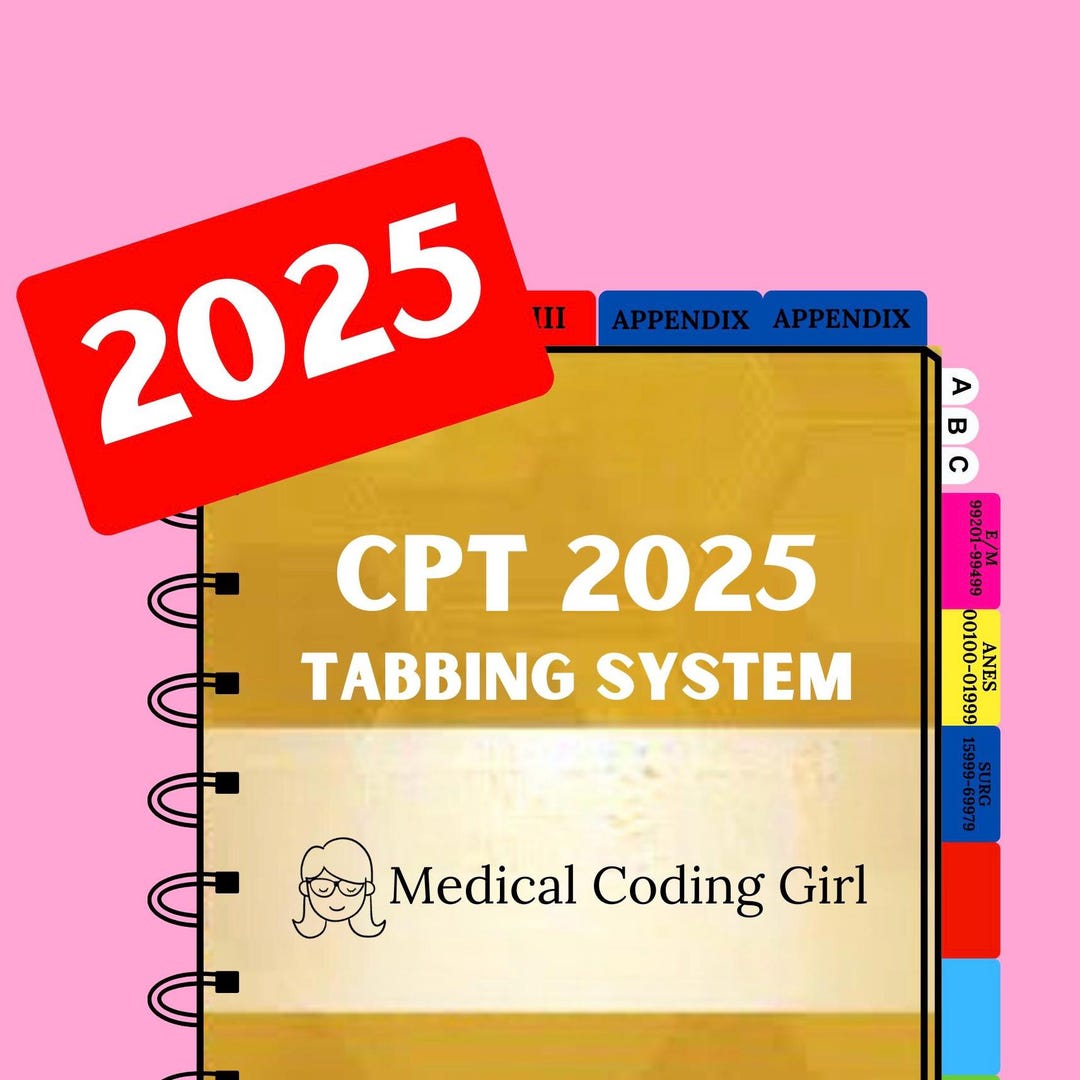 2025 CPT - Tabbing System | Medical Coding Tabs | Book NOT Included - Etsy