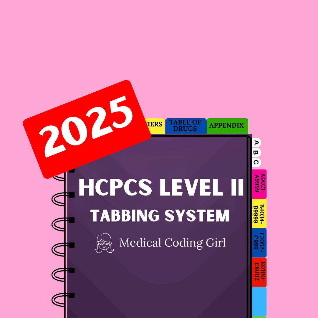 2025 HCPCS- Tabbing System | Medical Coding Tabs | Book NOT Included - Etsy