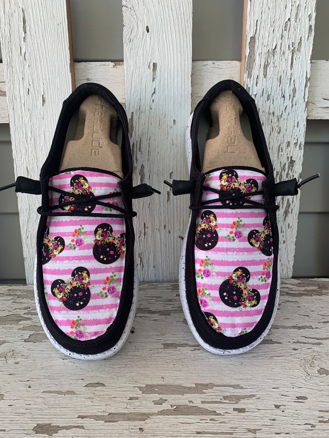 Custom Floral Magic Mouse Hey Dude Shoe - Women’s - Etsy