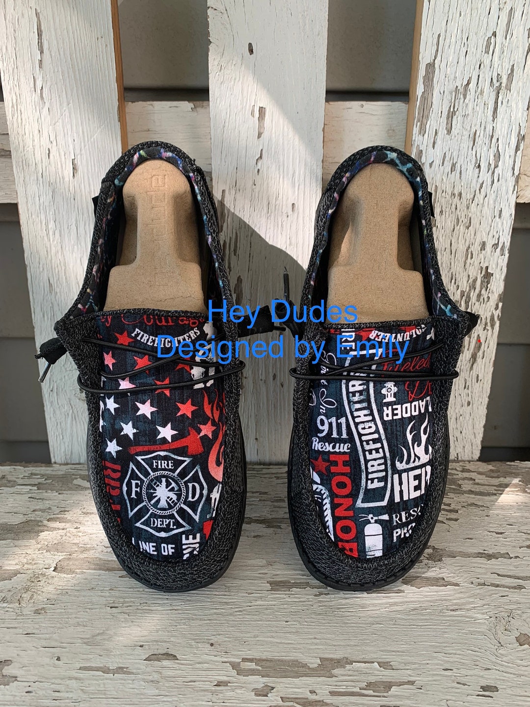 Custom Firefighter Flame Hey Dude Shoe - Women’s - Etsy