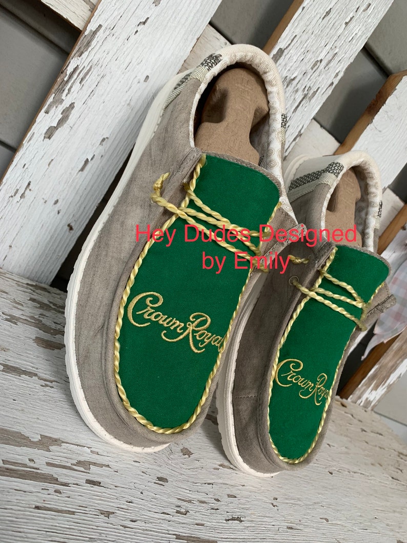 Custom Green Crown Royal Apple Hey Dude Shoe Mens - Etsy