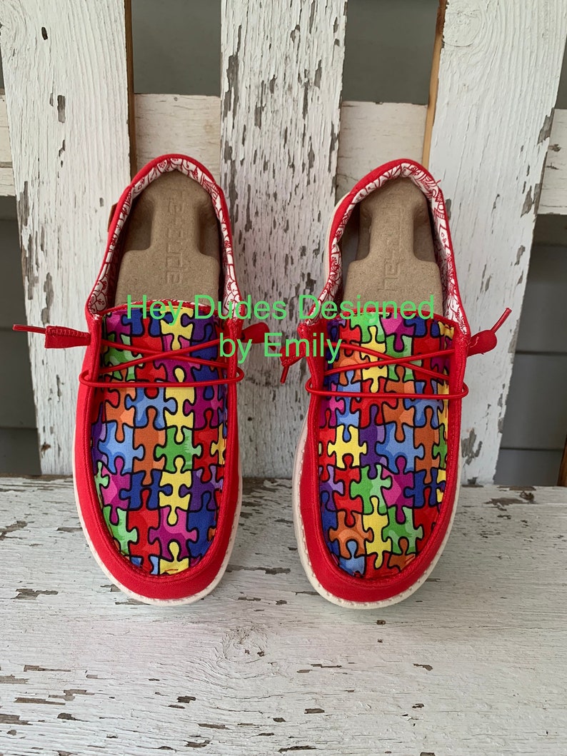 Custom Autism Awareness Hey Dude Shoe Womens - Etsy