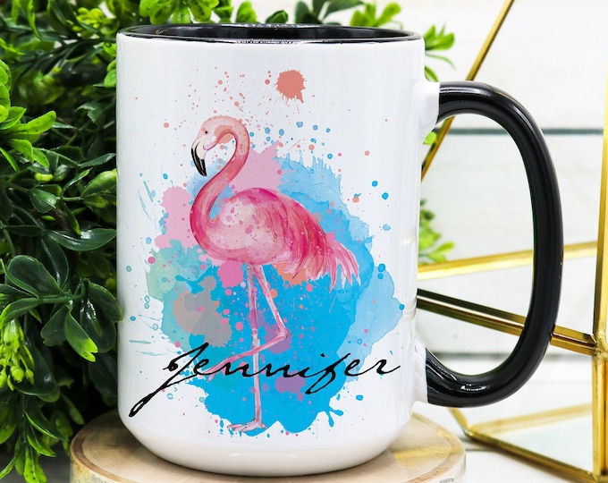 Funny Flamingo Coffee Mug for Her, Tropical Island Mug, Bird Lover Gift ...