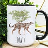 Cheetah Mug, Watercolor Cheetah Mug, Cheetah Gift, Cheetah Coffee Mug ...