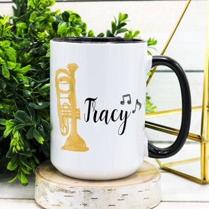 Trumpet Mug Gift for Trumpet Player Personalized Mug for Trumpet Player ...