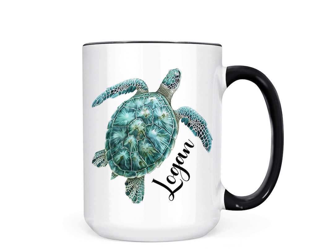Personalized Turtle Mug, Turtle Lover, Gifts for Him, Gifts for Her ...