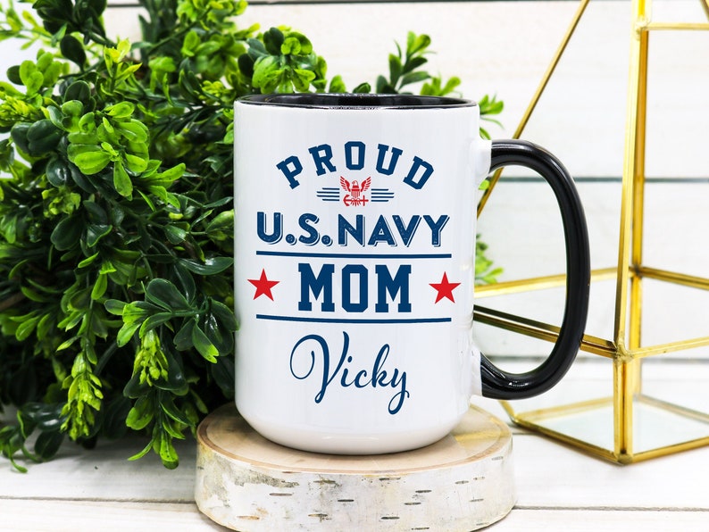 PERSONALIZED Proud Navy Mom Mug Military Mom Navy Mom Gift - Etsy