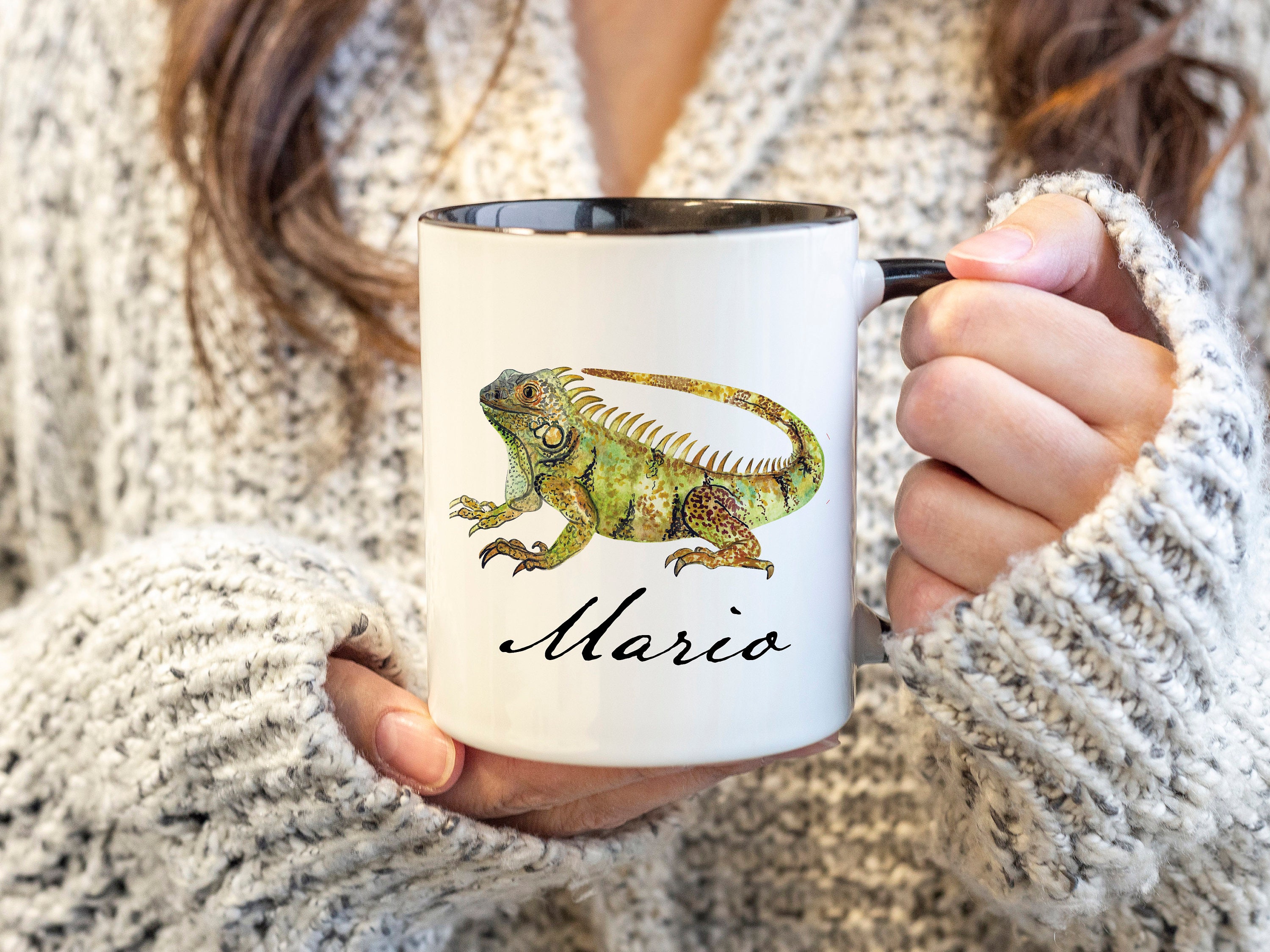 PERSONALIZED Iguana Mug Lizard Reptile Lover Mug Green - Etsy