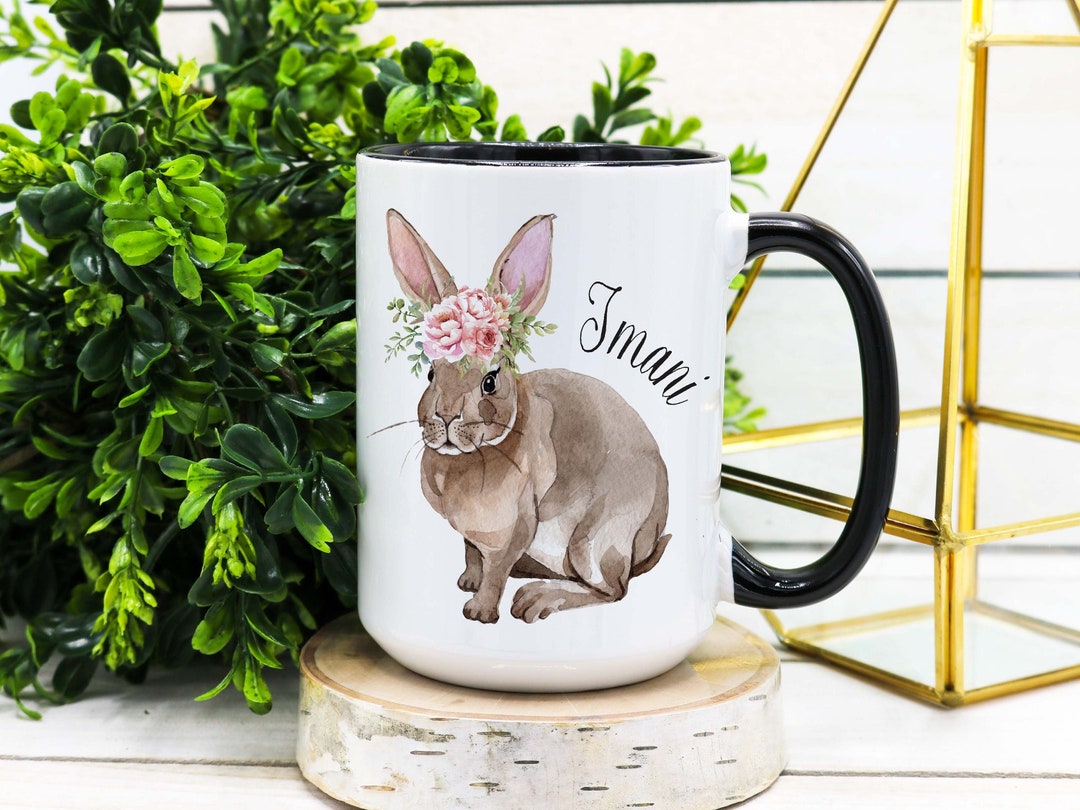 PERSONALIZED Bunny Mug, Easter Bunny, Easter Gift, Gift for Her, Easter ...