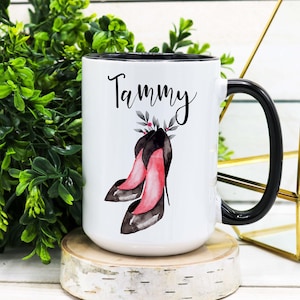 PERSONALIZED Shoe Lover Coffee Mug, Shoe Lover Gift, Stiletto Shoes ...