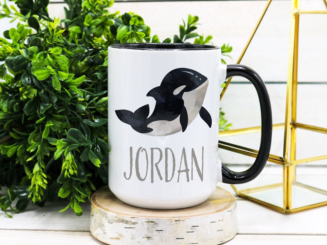 PERSONALIZED Orca Mug, Killer Whale, Orca Coffee Mug, Whale Gift, Whale ...