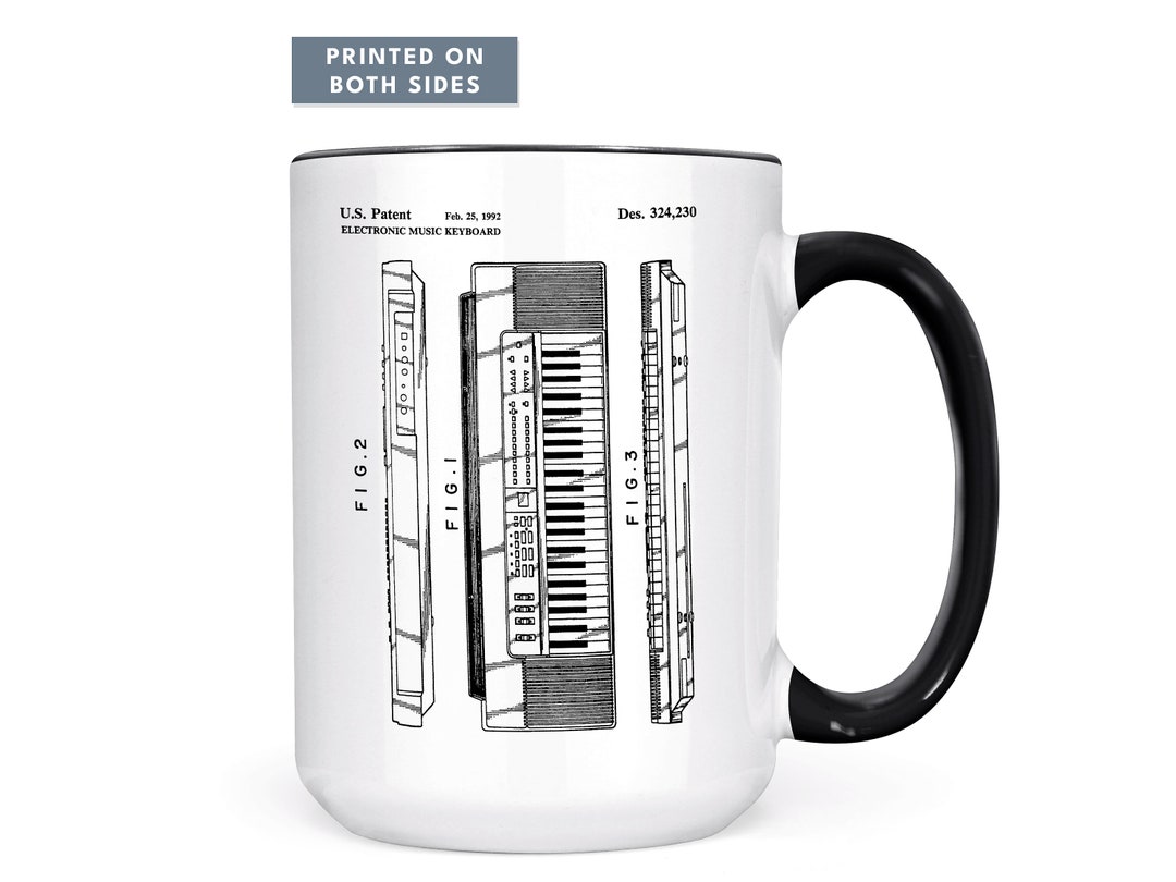 Vintage Electric Keyboard Mug, Gift for Keyboard Player, Gift for ...