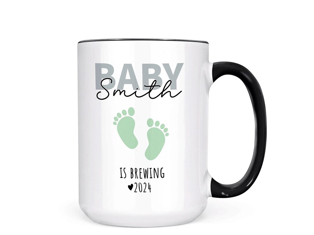 Personalized Pregnancy Announcement Mug: Baby is Brewing Gift - Etsy