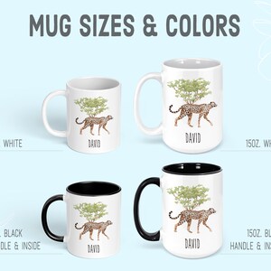 PERSONALIZED Cheetah Mug, Cheetah Lover Gift, Gift for Her, Gift for ...