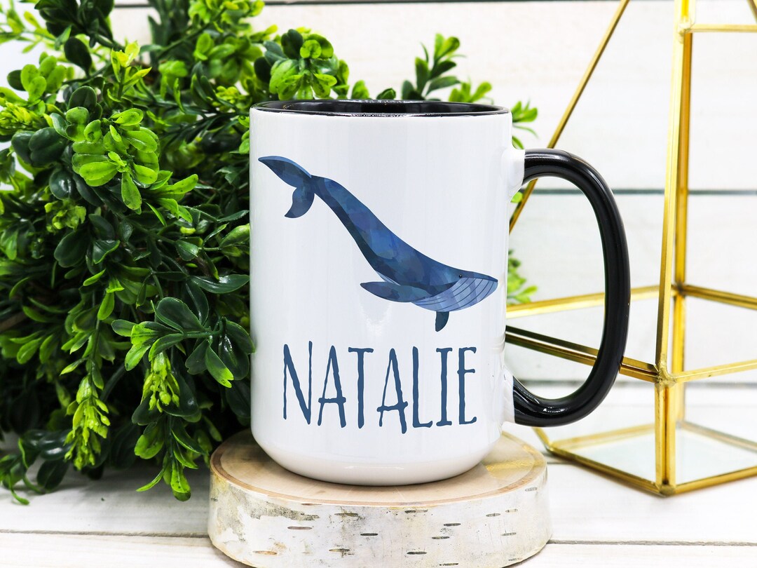 PERSONALIZED Blue Whale Mug, Blue Whale, Whale Coffee Mug, Whale Gift ...
