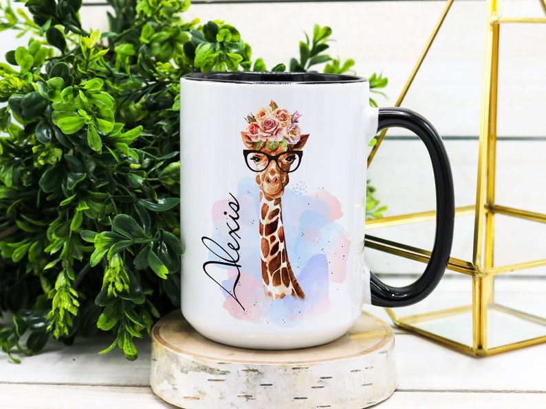 PERSONALIZED Giraffe Mug Giraffe Gift for Her Giraffe Gift - Etsy