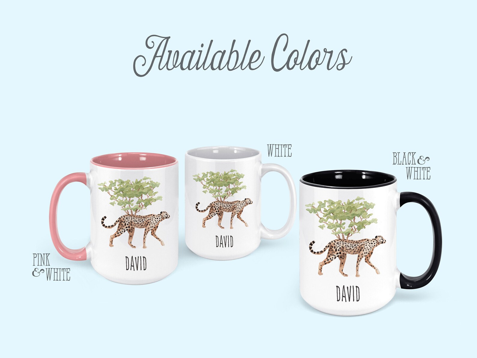 PERSONALIZED Cheetah Mug Cheetah Lover Gift Gift for Her | Etsy