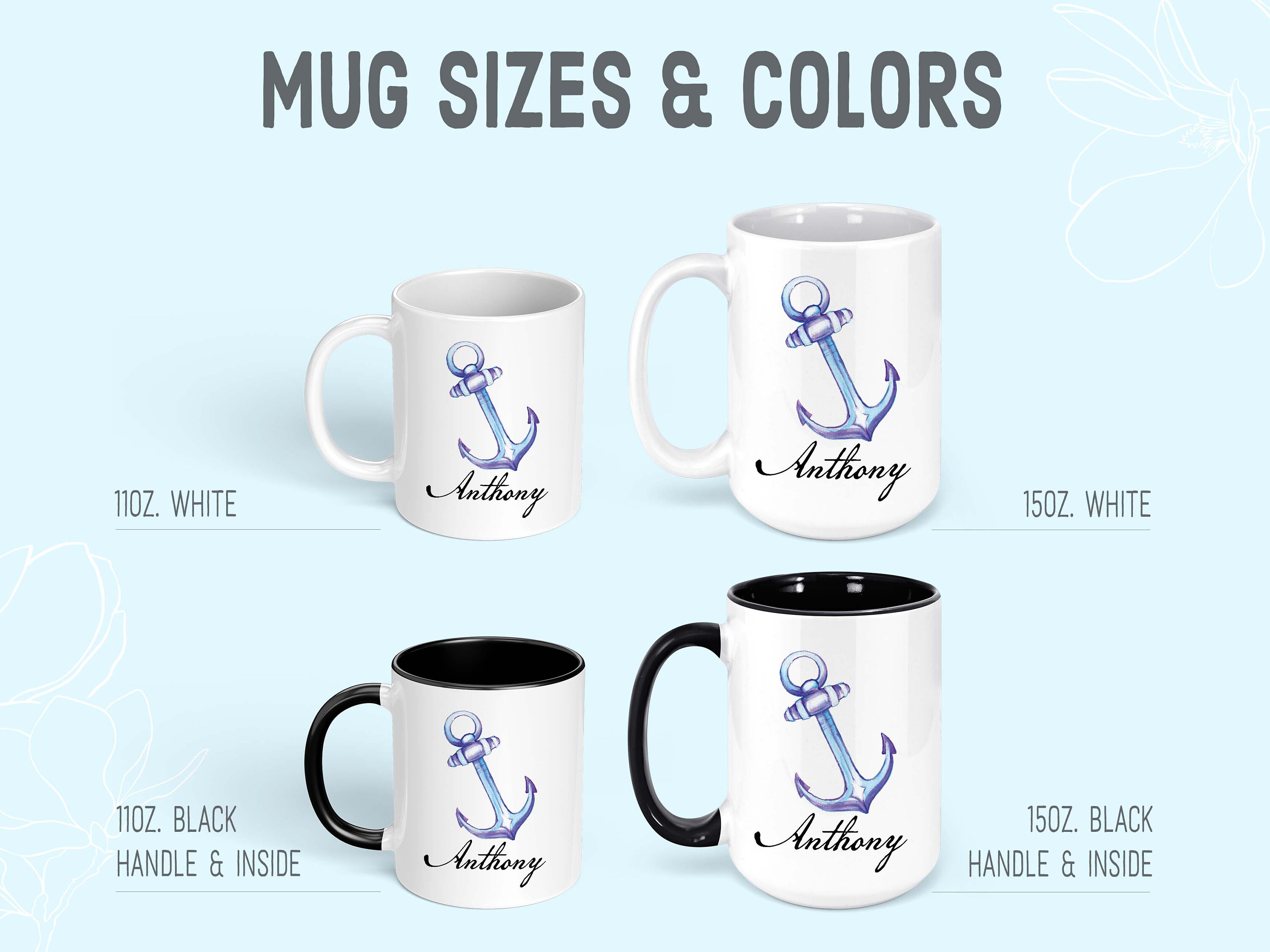 PERSONALIZED Anchor Mug Gift for Him Gifts for Him - Etsy